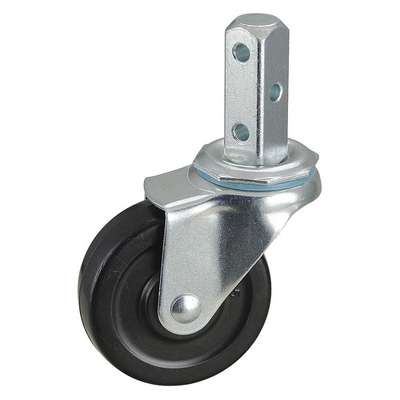 940301 Bolt-In Stem Caster with Square Stem: 3 in Wheel Dia., 100 lb ...