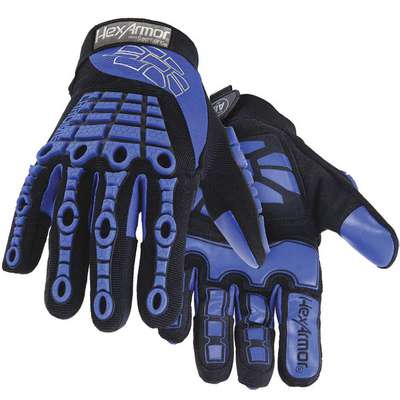 943871-7 Hexarmor Mechanics Gloves: 2XL ( 11 ), Mechanics Glove, Synthetic Leather with PVC Grip ...