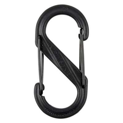 938112-7 Carabiner Clip: 2 in, Plastic, Black | Imperial Supplies