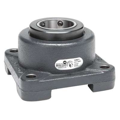 940396 Flange Bearing: Tapered Roller, 3 in Bore, Cast Iron, Set Screws ...
