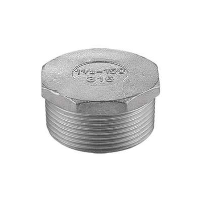 941324-2 Hex Head Plug: 316L Stainless Steel, 3/8 in Fitting Pipe Size, Male NPT, Class 150 ...