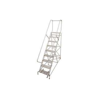 942927 Rolling Ladder: 100 in Platform Ht, 24 in Platform Dp, 30 in ...