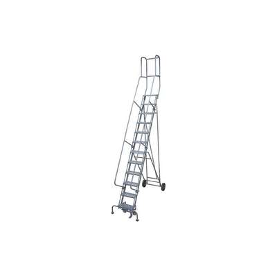 941707-7 Rolling Ladder: 130 in Platform Ht, 20 in Platform Dp, 16 in ...