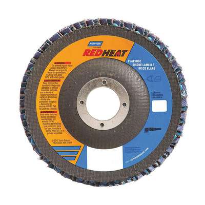 940180 Norton Flap Disc: 7/8 In Mounting Hole Size, 40 Abrasive Grit ...