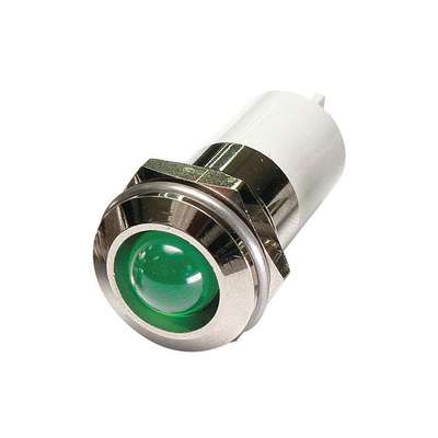 942390-9 Round Indicator Light: Green, Male .110 Connector, LED, 12V DC ...