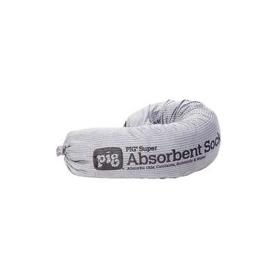 935994-9 PIG Absorbent Sock: 3 1/4 in x 21 in, 24 gal/pk/0.5 gal/sock ...