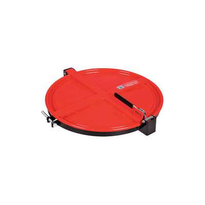 938215-7 PIG Steel Drum Lid, Latching Lid, Red, Number of Openings 0 ...