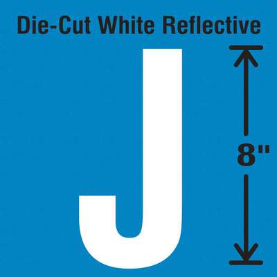 939479-7 Die-Cut Reflective Letter Label, J | Imperial Supplies