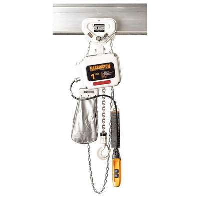 939060-2 Harrington Electric Chain Hoist: 500 lb Load Capacity, 1 ...