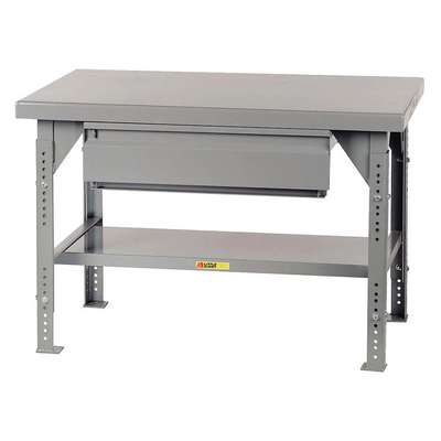 937632-8 Little Giant Bolted Workbench, Steel, 30" Depth, 28" to 37 ...