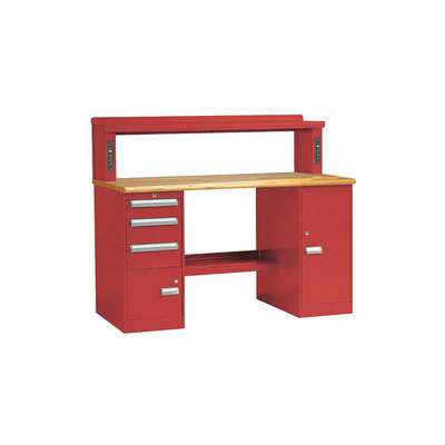 942350-5 Equipto Workbench: Fixed Ht, Hardwood, 72 in x 30 in, 200 lb ...