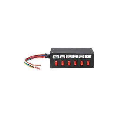 935876 Federal Signal Switch Box: 6-Switch, 12 VDC, 20 A Lamp Capacity ...