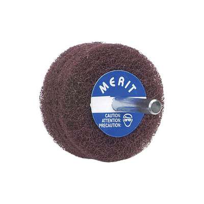 941210-7 Merit Non-Woven Disc Wheel: 3 in Dia x 1 in W, 1/4 in Straight ...