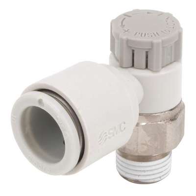 940418-3 Speed Control Valve: NPT x Tube, 1/8 in Valve Port Size, 5/16 in Valve Tube Size, Out ...