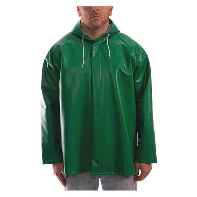 942958-4 Flame Resistant Rain Jacket: Rain Jacket, S, Green, Snaps with ...