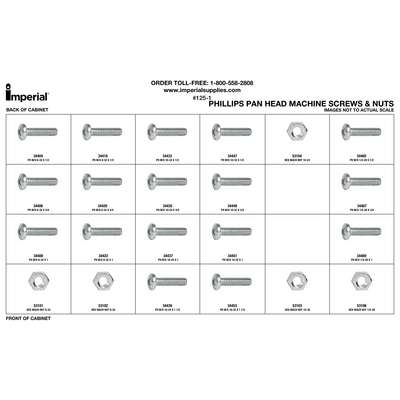125-1 Imperial Pan Head Machine Screw Assortment, Phillips, Zinc Plated ...