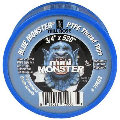941492-4 Blue Monster Thread Sealant Tape: Med Density, 3/4 in x 43 ft ...