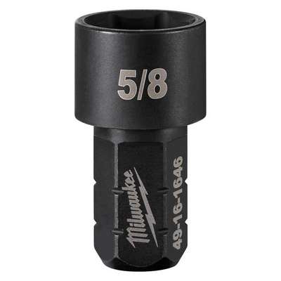 942756-3 Milwaukee Impact Socket, Socket Size 5/8 In, Socket Shape 6 ...