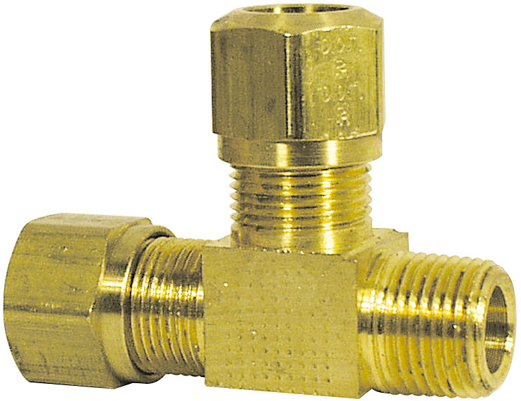 90715 Air Brake Male Run Tee, Brass, 3/8" x 1/4" x 1/4" | Imperial Supplies